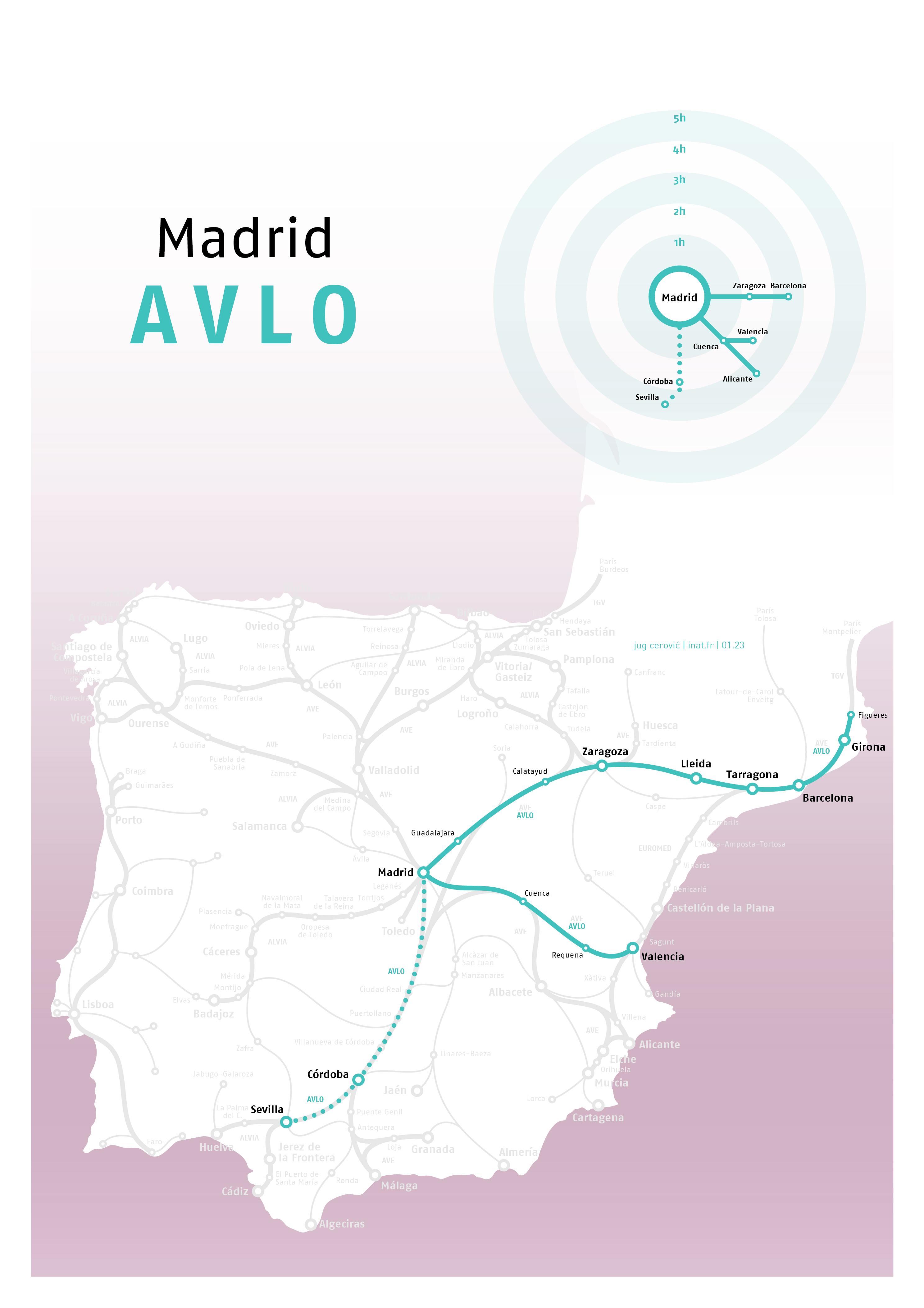 Mapa España Tren Renfe Avlo Iryo Ouigo : inat Mapa España Tren Renfe Avlo Iryo Ouigo : inat